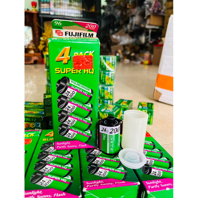 Combo แพ็ค 4 ม้วน Fujicolor Super HQ 200 24exp วันที่ 09/2004 ฟิล์ม 35 มม. วันหมดอายุ | Shopee ...