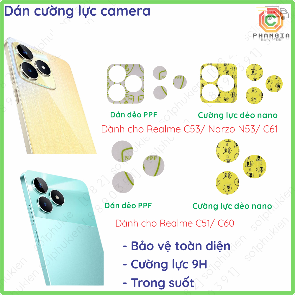 (ซื้อ 1 แถม 1) Realme C53 / Poco N53 / Poco N63 / C51 / Note 50 / C60 / C61 nano สติ๊กเกอร์กล้อง ...