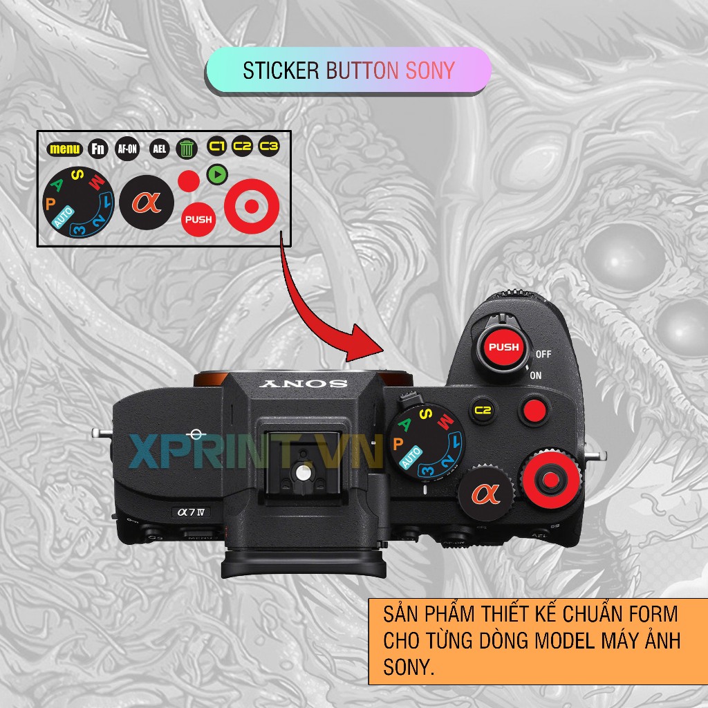 Sony, Sony A73, Sony A7R3, สติ๊กเกอร์วงแหวนโหมดกล้อง Sony A74... | Shopee Thailand