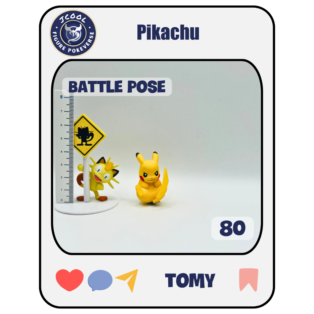 Pikachu (Battle pose) - Gen 1 Kantoภูมิภาค - โมเดลโปเกมอนแท้ TAKARA ...