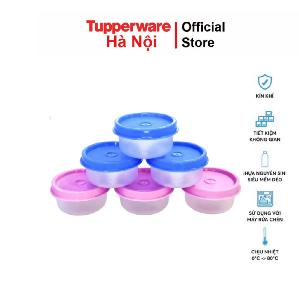 กล่องเก็บของ Mini Roud Container Tupperware 15ml (กล่องสีสุ่ม 01 กล่อง ...