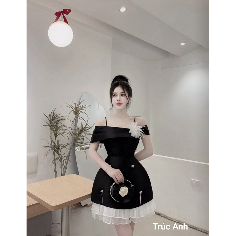 ชุดเดรสผู้หญิงสีขาว 2 สายคุณภาพสูง Set เดรสบานสองชั้น Na Bui Garment ...