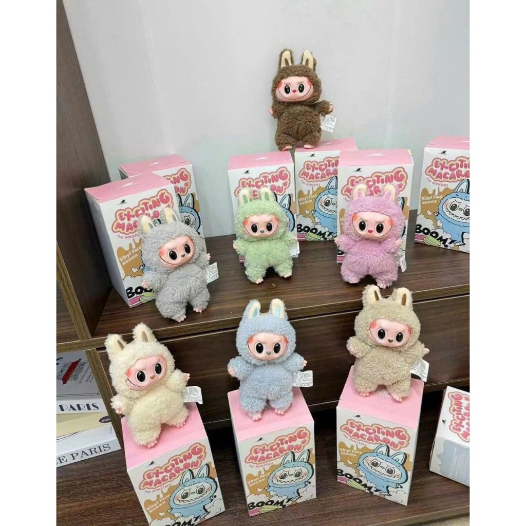 กล่องตาบอด labu v1 V2 labubu Macaron พวงกุญแจ labu กล่องตาบอด | Shopee ...