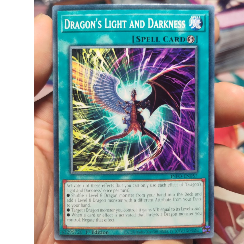 [KW2 Yugioh] [EN-UK-AE] [NICE ART] การ์ดแสงและความมืดของมังกร - INFO-EN057 AE057 - รุ่นที่ 1 ...