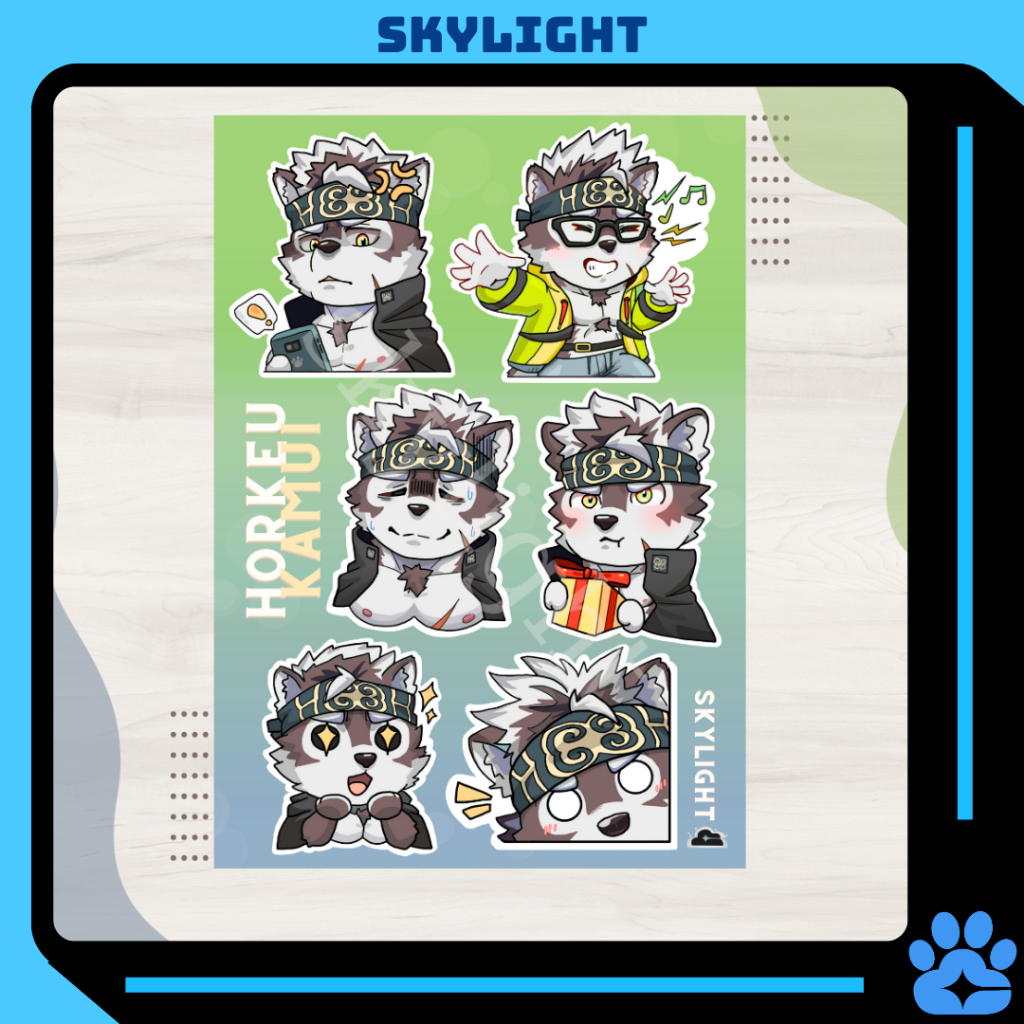 NO.03 HORKEU KAMUI - สติ๊กเกอร์ Furry Sheet A6 รูปลอกกันน้ํา | Shopee ...