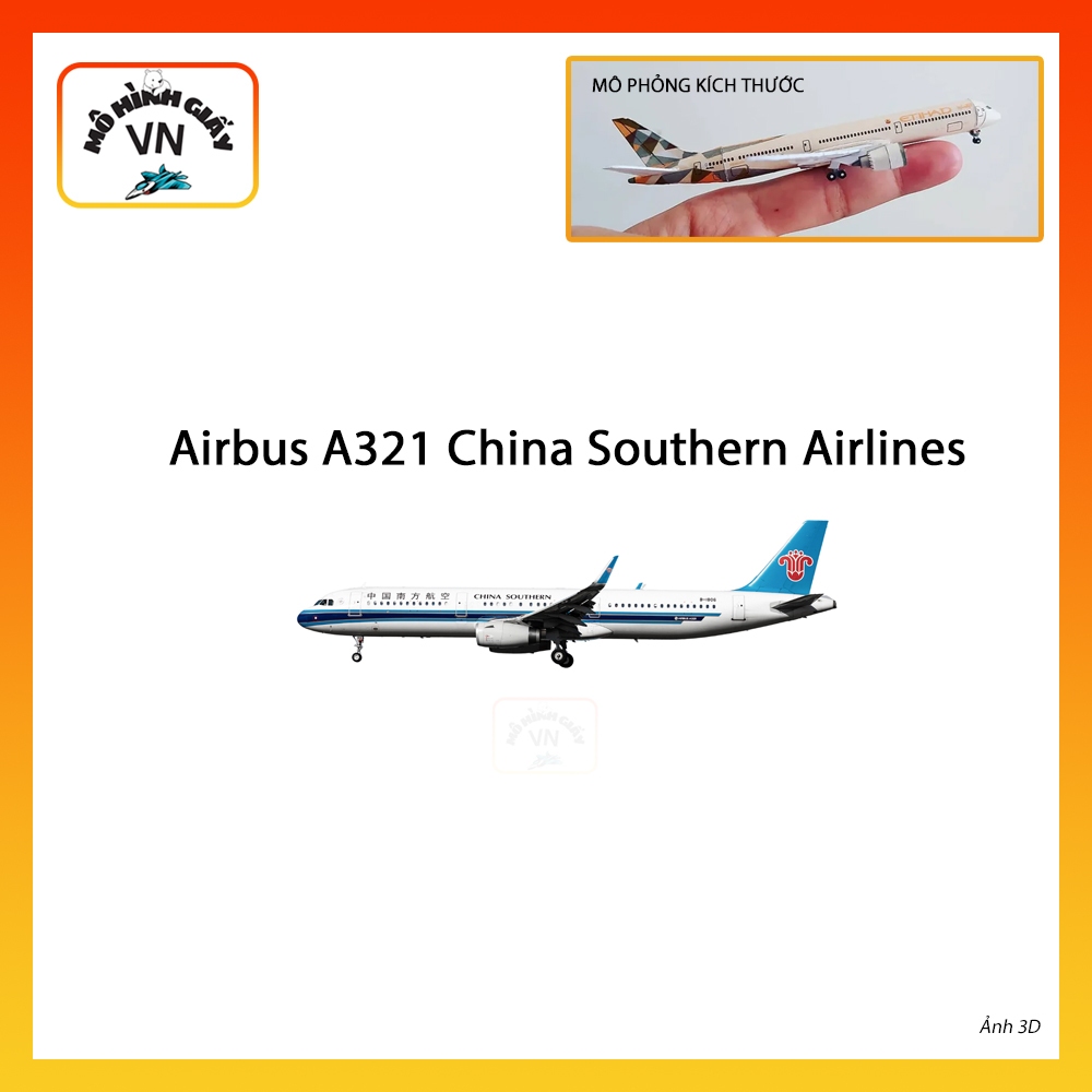 [1:400] Airbus A321 China Southern Airlines Assembly Paper Model ...
