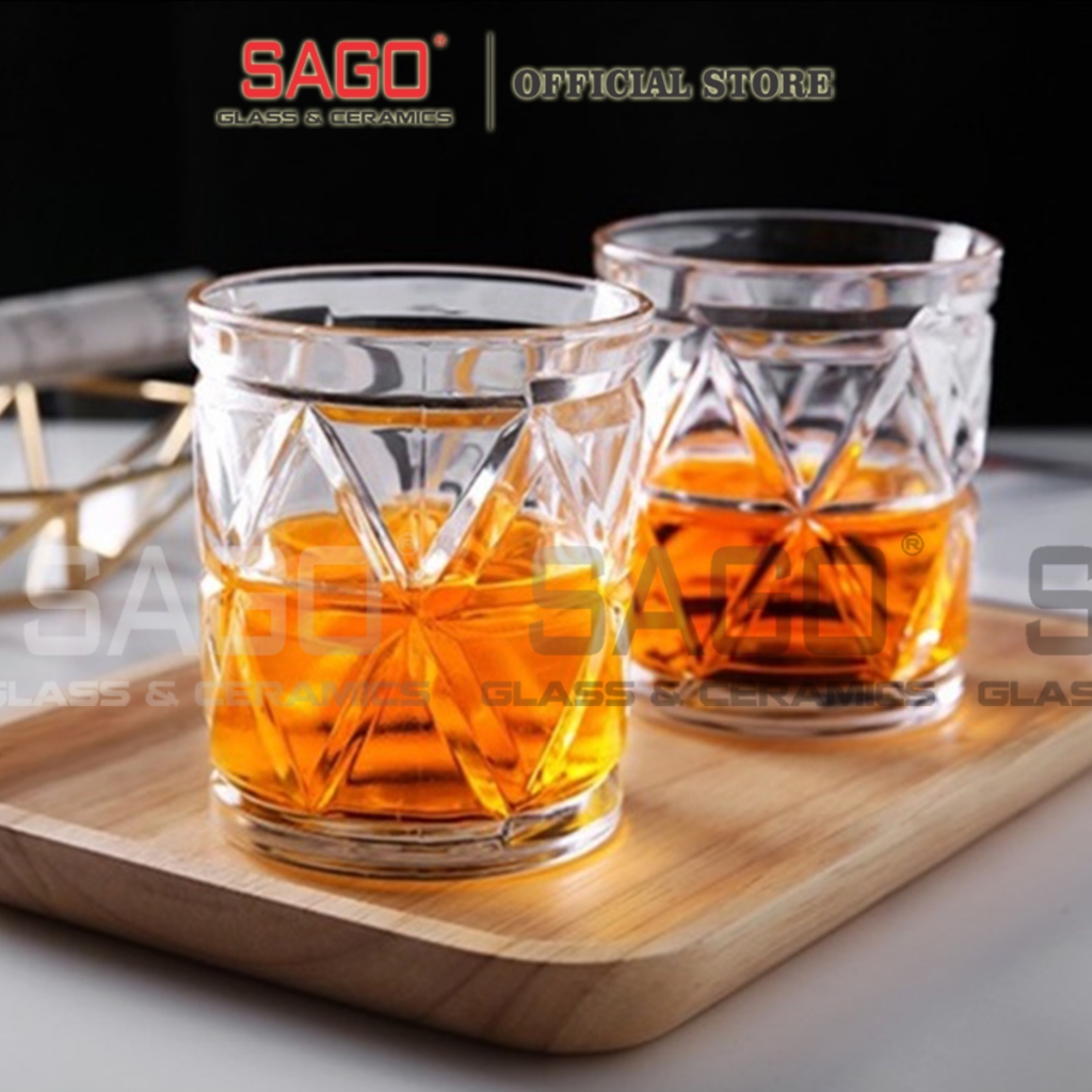 Deli Vintage Rock Glass 340ml | แก้วคุณภาพสูง | Shopee Thailand