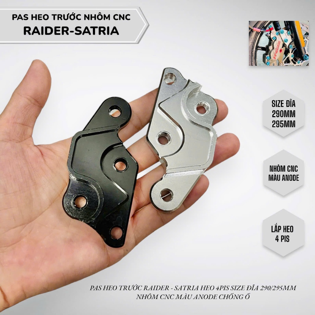 หมูหน้า Pas RAIDER - SATRIA (รูหมู 8 มม.) หมู 4pis ขนาดแผ่น 290/295 มม. ...