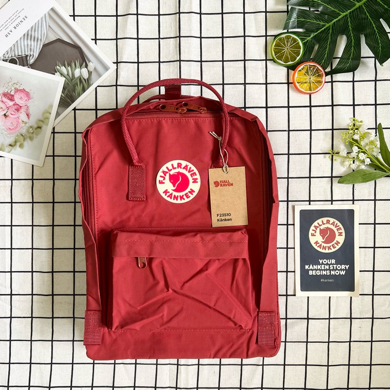 [ของแท้] Kanken Classic Ox Red Backpack (ออธ) - แล็ปท็อป 13-14 นิ้ว ...