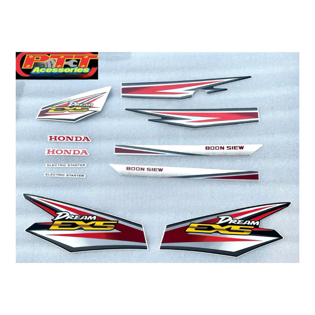 ชุดสติ๊กเกอร์ติดรถยนต์ Dream EX5 RED | Shopee Thailand