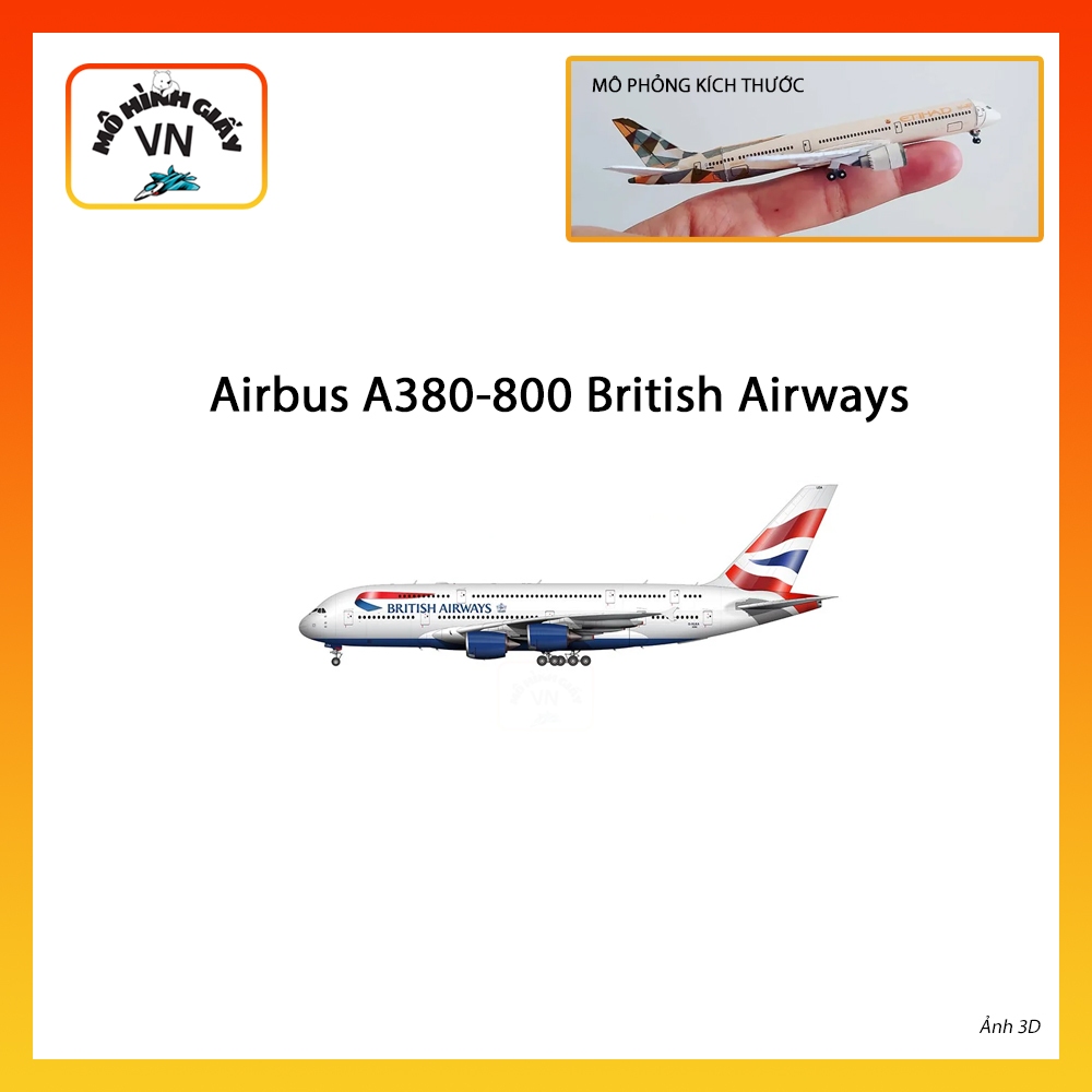 [1:400] Airbus A380-800 British Airways Assembly Paper Model ...