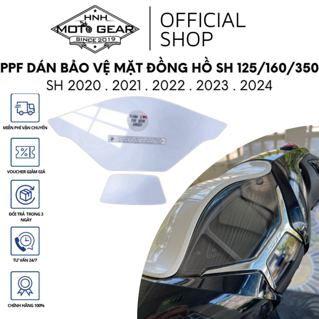 Honda SH 2020 ถึง 2024 และ Honda SH 350i Watch Face Protection สติกเกอร์ทําจากวัสดุ PPF 6 ชั้น ...