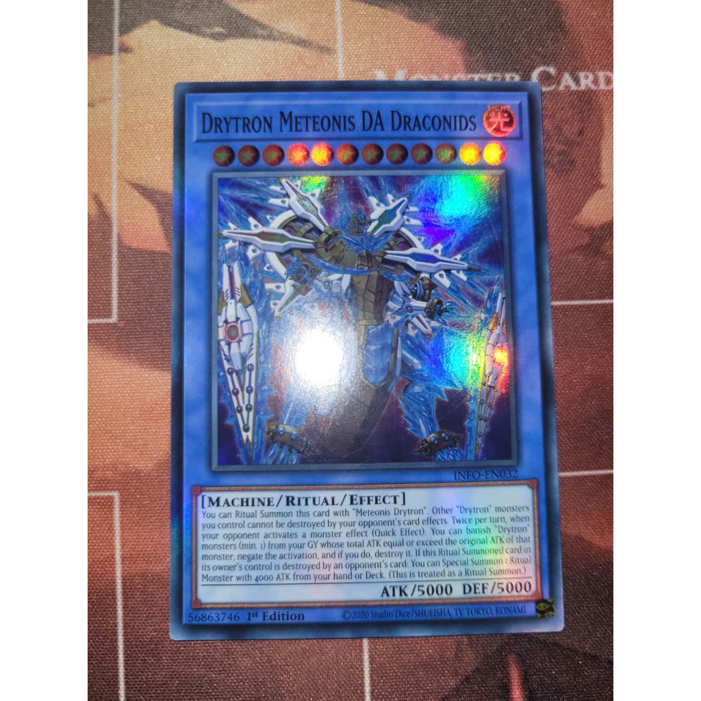 การ์ด Yugioh - TCG - Drytron Meteonis DA Draconids - INFO-EN032 - ฉบับอันดับ 1 ที่หายากมาก ...