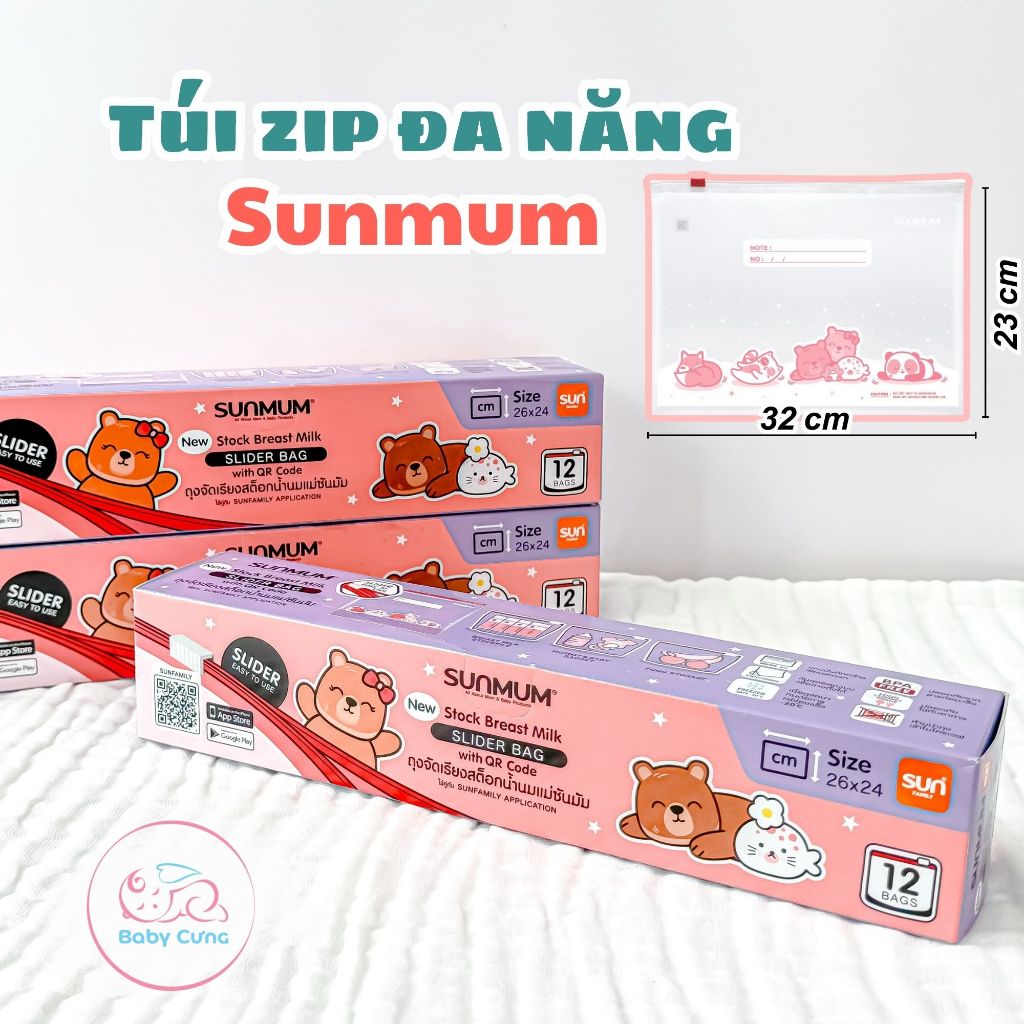 กระเป๋าซิป Sunmun มัลติฟังก์ชั่นสําหรับคุณแม่แอพอัจฉริยะแบบบูรณาการง่าย ...