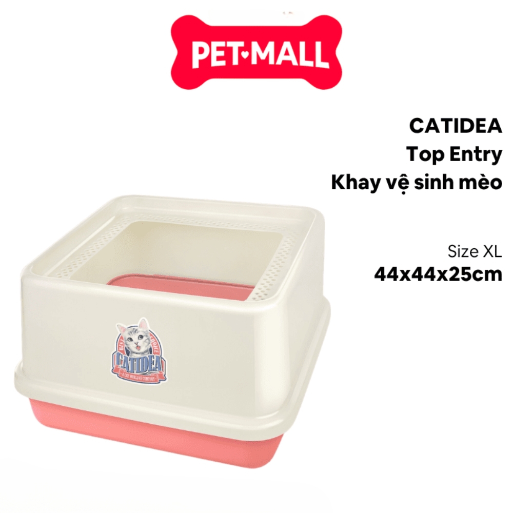 Catidea ถาดทรายแมวทรงสี่เหลี่ยม ขนาด XL - 44x44x25cm Petmall | Shopee ...