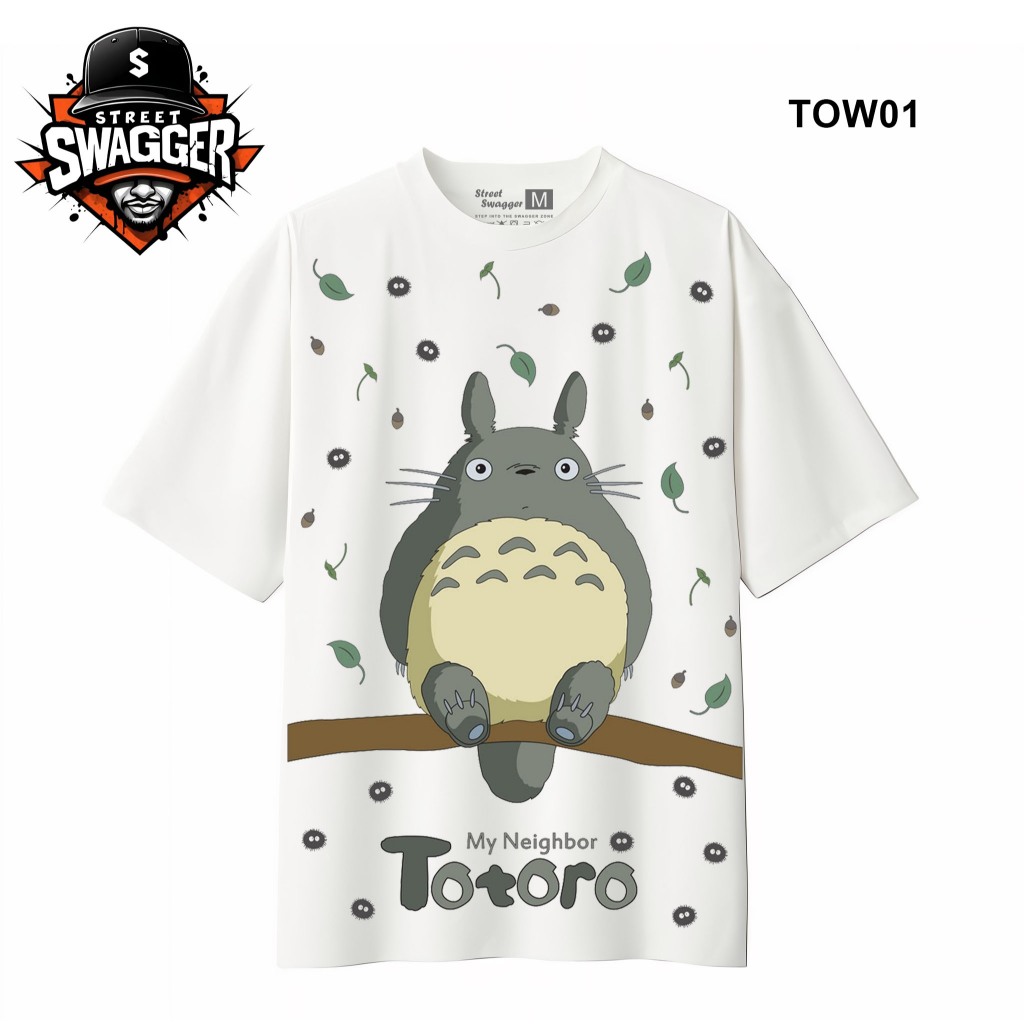 Street Swagger Brand Collection เสื้อยืดสีขาว Totoro เสื้อยืด My ...