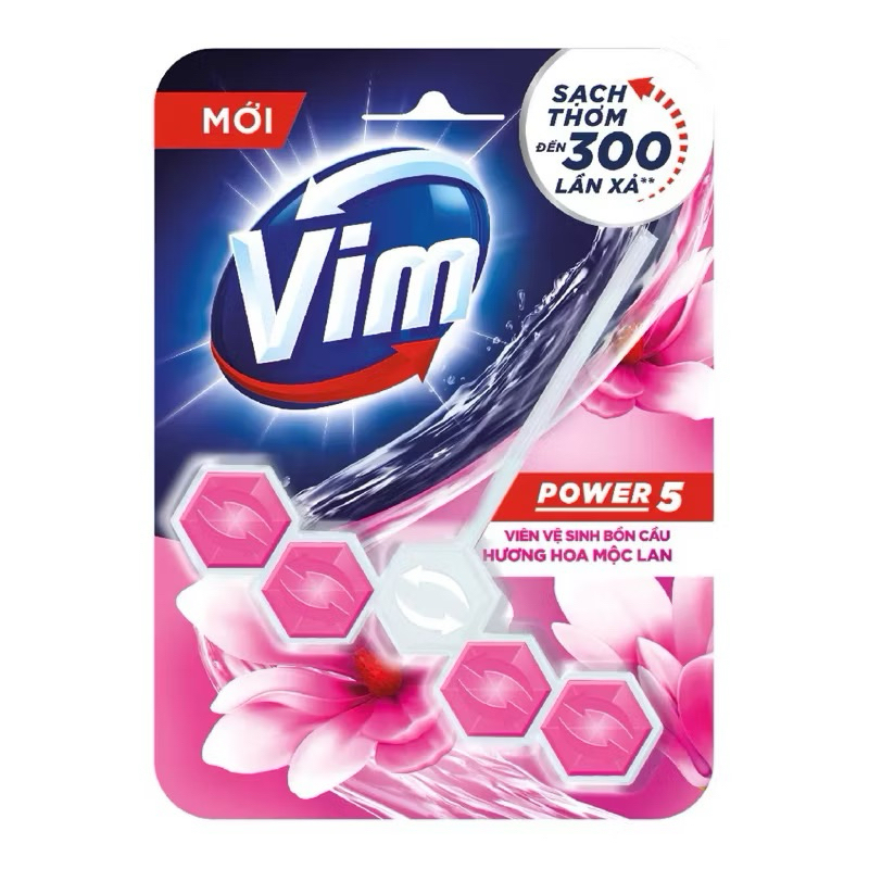 Vim POWER 5 เม็ดแขวนโถสุขภัณฑ์ สะอาดหอม 55G/เม็ด | Shopee Thailand