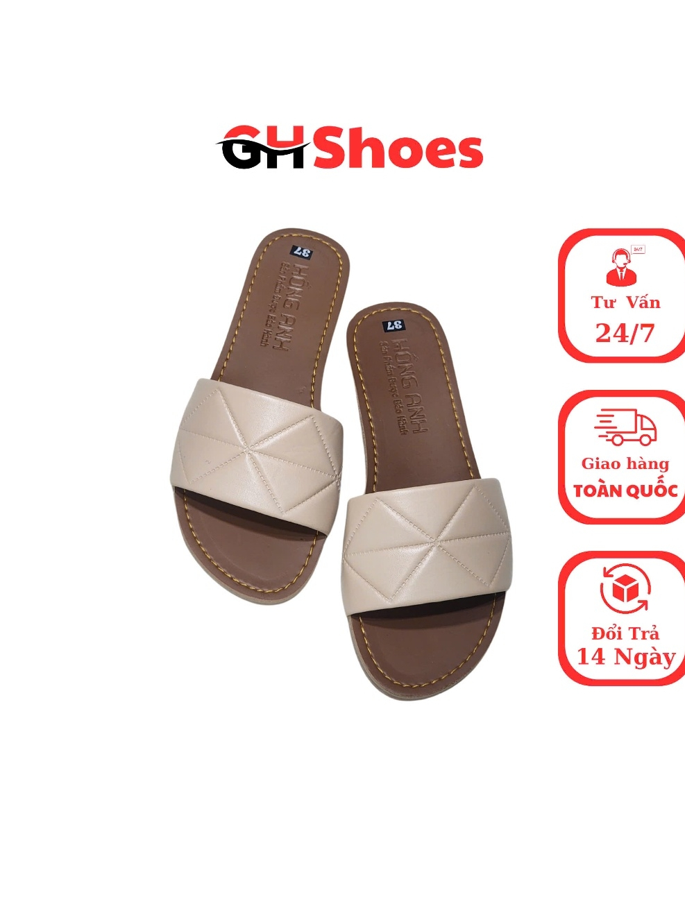 รองเท้าแตะส้นแบนสตรีสายไขว้มีหลายลาย GH04 | Shopee Thailand