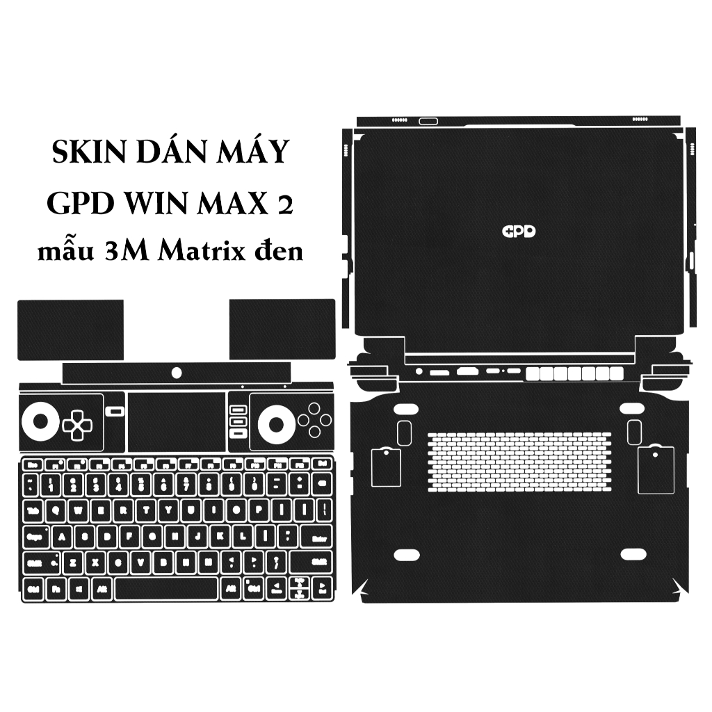 Gpd Win Max 2 สติ๊กเกอร์ Skin รุ่น 3M Matrix Black | Winmax 2 Ver1, 2 ...