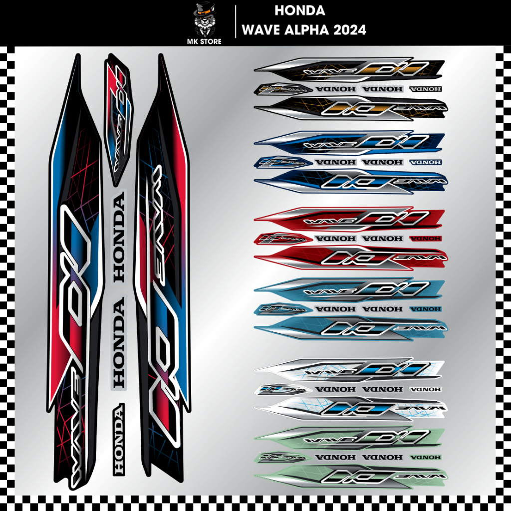 แสตมป์ Wave Alpha 2024 | การผสมสีทั้งหมด | Pvc 3 ชั้นป้องกันการเปลี่ยน ...