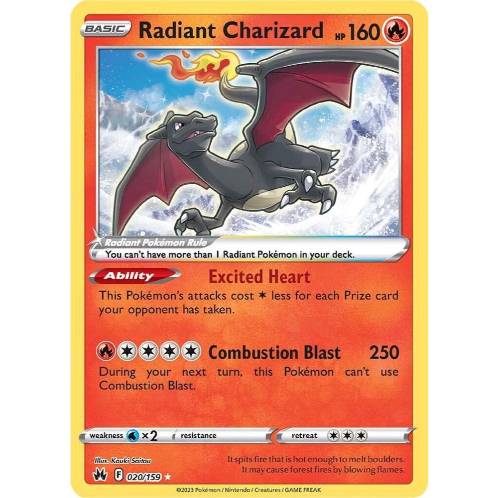 [ของแท้] [ENG] POKEMON Card /Card Game - Radiant Charizard - 020/159 ...