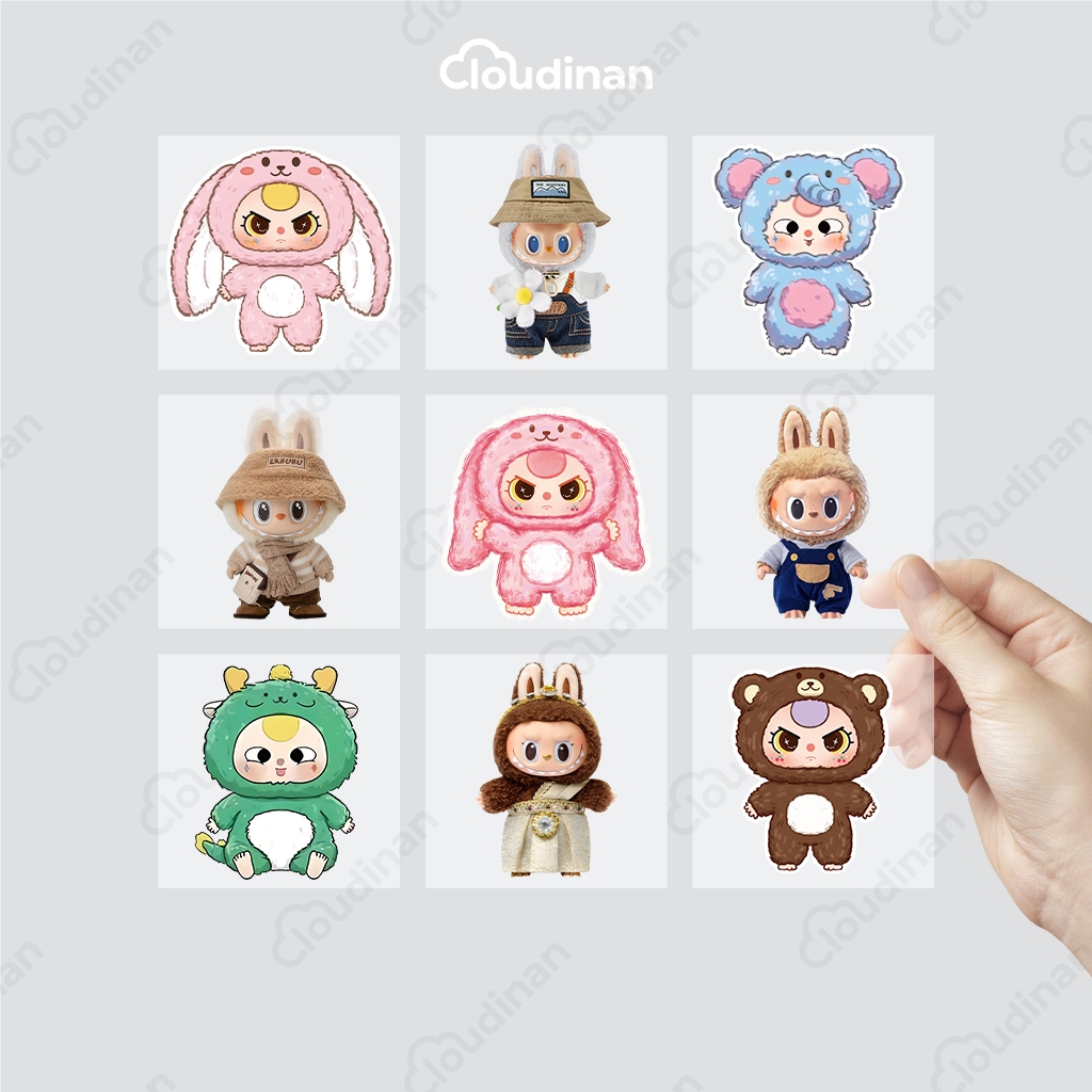 ภาพรีดความร้อน Labubu, สติ๊กเกอร์ PET Baby Three, พิมพ์รีดด้วยความร้อน ...