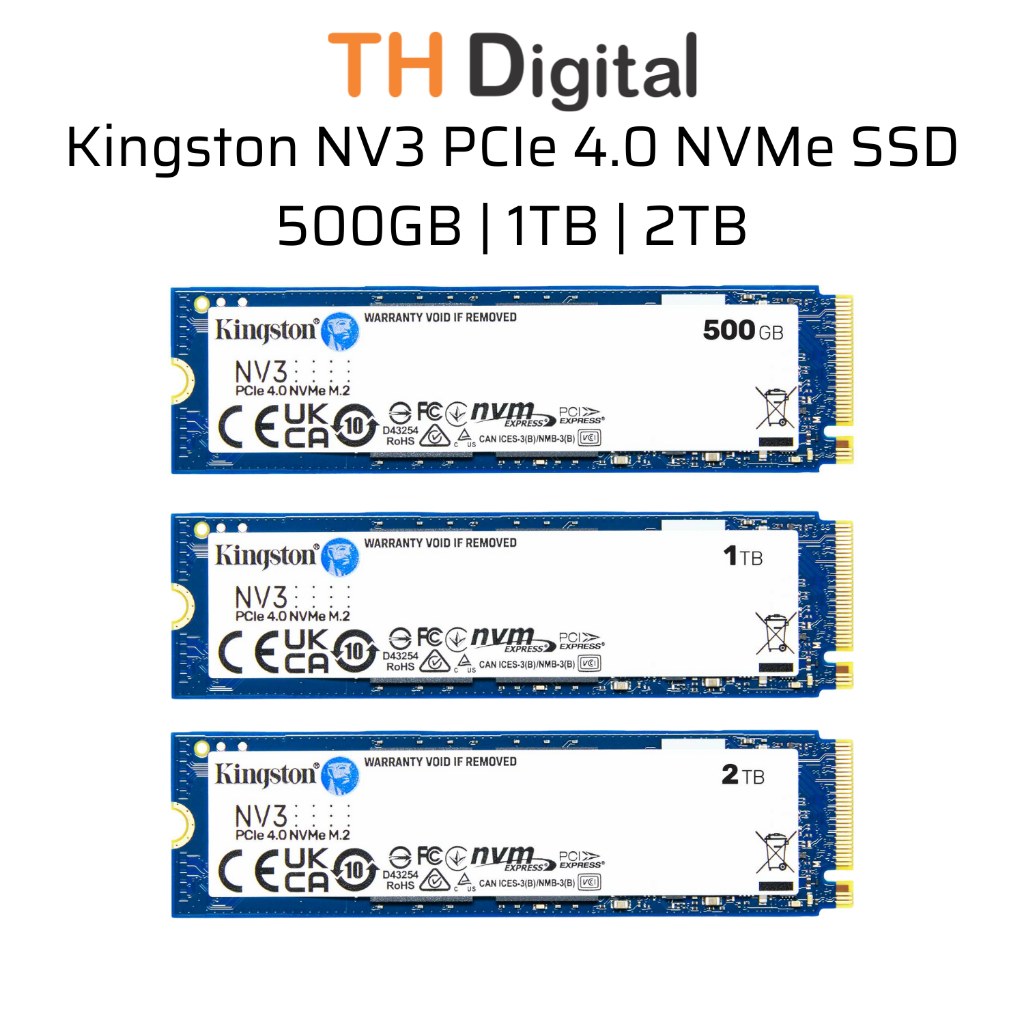 Kingston SSD 500GB 1TB 2TB NV3 NVMe PCIe Gen 4.0 x4 M.2 2280 SNV3S/500G SNV3S/1000G SNV3S/2000G ...