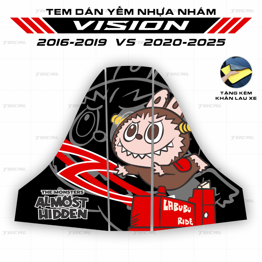 Labubu Vision 2016>2025 MS012 สติ๊กเกอร์เอี๊ยมพลาสติกหยาบ | Shopee Thailand