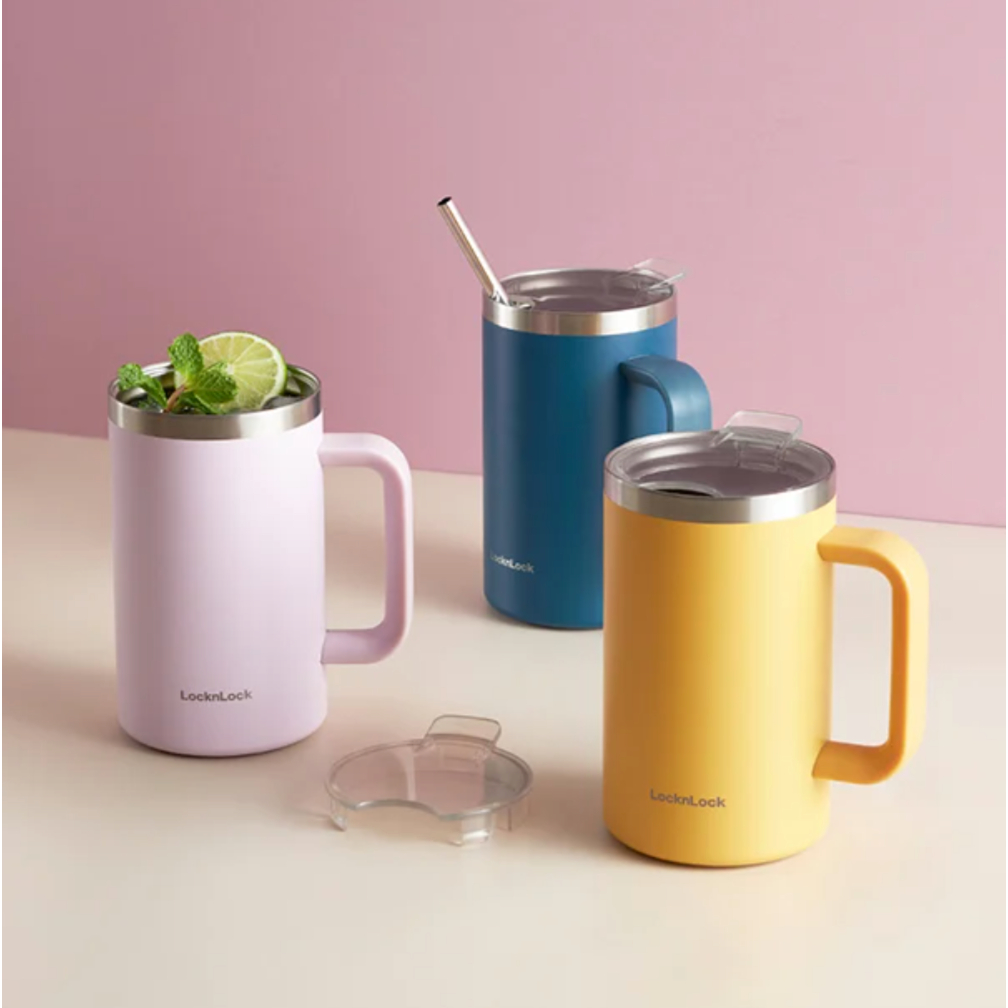 Lock&Lock Flat Table Mug 730ml LHC4320 - LocknLock หนังสแตนเลส | Shopee ...