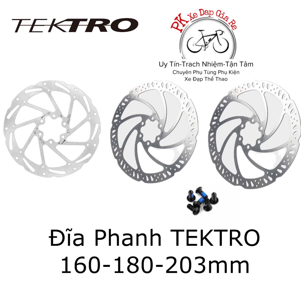 Tektro 160-180-203mm จานเบรกจักรยาน, จานเบรกจักรยาน tektro ของแท้, จาน ...