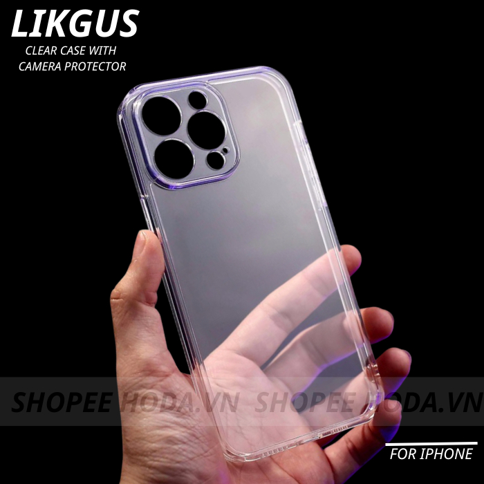 Likgus Crystal Clear Case ป้องกันกล้องกันกระแทกขอบสําหรับ Iphone 16 Pro ...