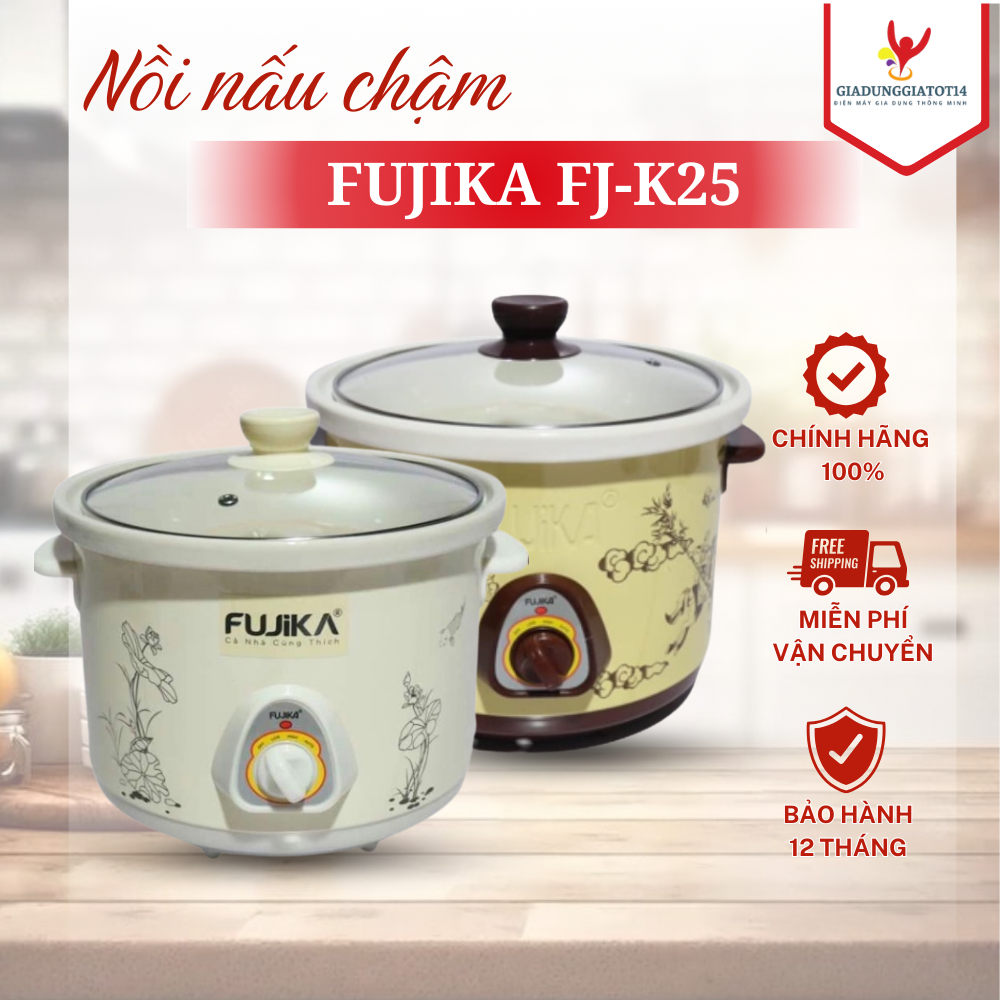 Fujika FJ-K25 1.5L 2.5L หม้อตุ๋นมัลติฟังก์ชั่นสําหรับปลาตุ๋น เนื้อ โจ๊กทําอาหาร และซุปลําไส้ ...
