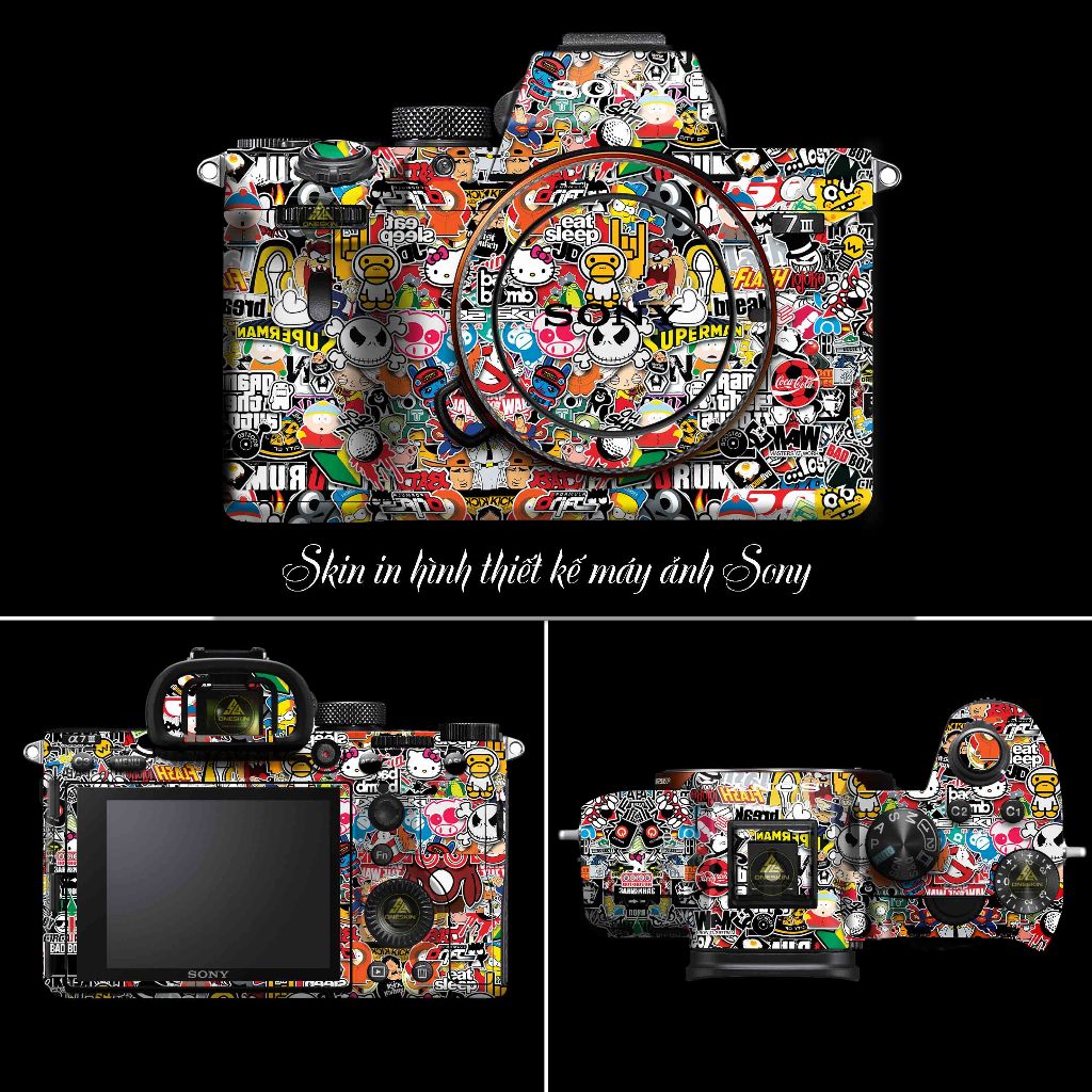 สติ๊กเกอร์ผิว 3M Sony A7/A72/A7R3/A7R4/A7R5/A1/A9 | แม่พิมพ์ตัด ซีเอ็นซี แบบละเอียด กันน้ํา กัน ...