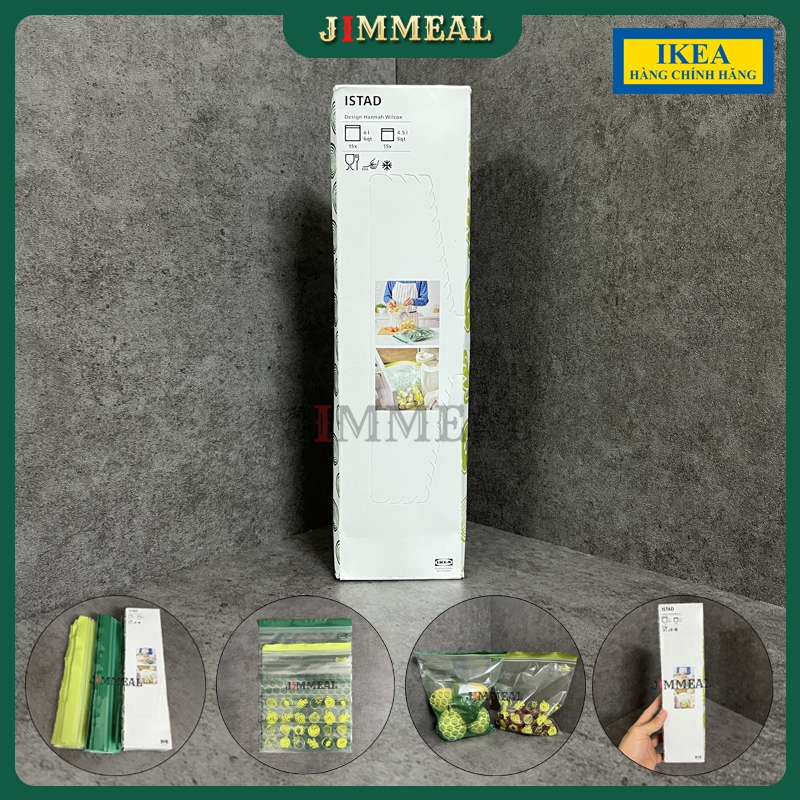 [ของแท้] [IKEA] ชุดถุงใส่อาหาร IKEA ISTAD Zip Lock ขนาดหนา L-XL 4.5L-6L ...
