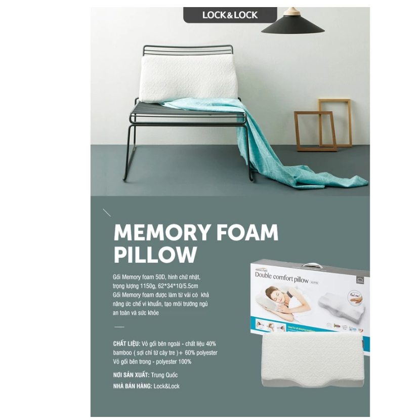หมอนเมมโมรีโฟม 50D LocknLock - หมอนยางพาราหลายรูปทรง HLW111-HLW113 ...