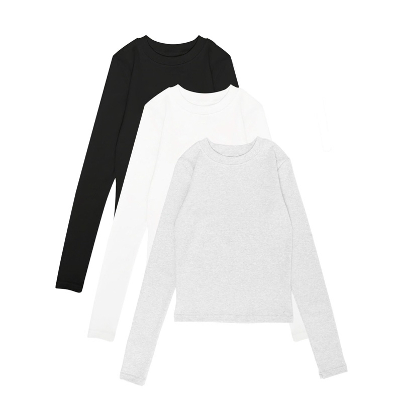 MAHU - เสื้อยืดแขนยาว FOUR-WAY STRETCH COTTON | Shopee Thailand