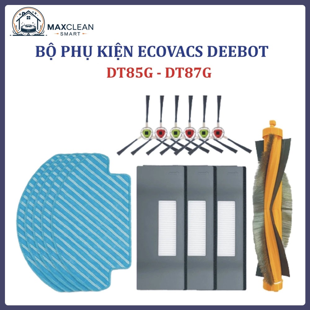 อุปกรณ์กรอง Hepa ผ้าทําความสะอาด แปรงด้านข้าง แปรงกลาง - Ecovacs Deebot ...