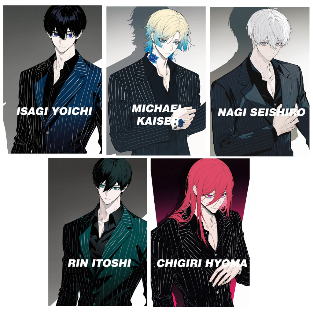 ภาพการ์ดมุมมน Bluelock คอลเลกชัน Midnight Genes ตัวละคร Itoshi Rin Itoshi Sae Michael Kaiser ...