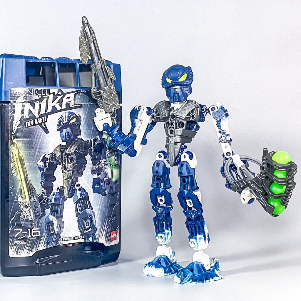ของเล่นโมเดลวินเทจประกอบ LEGO Bionicle Toa Inika 8728 Hahli ของแท้ ...