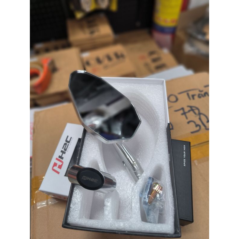 กระจก (กระจกมองหลัง) ทรง H2C H View V2 CNC Aluminium | Shopee Thailand