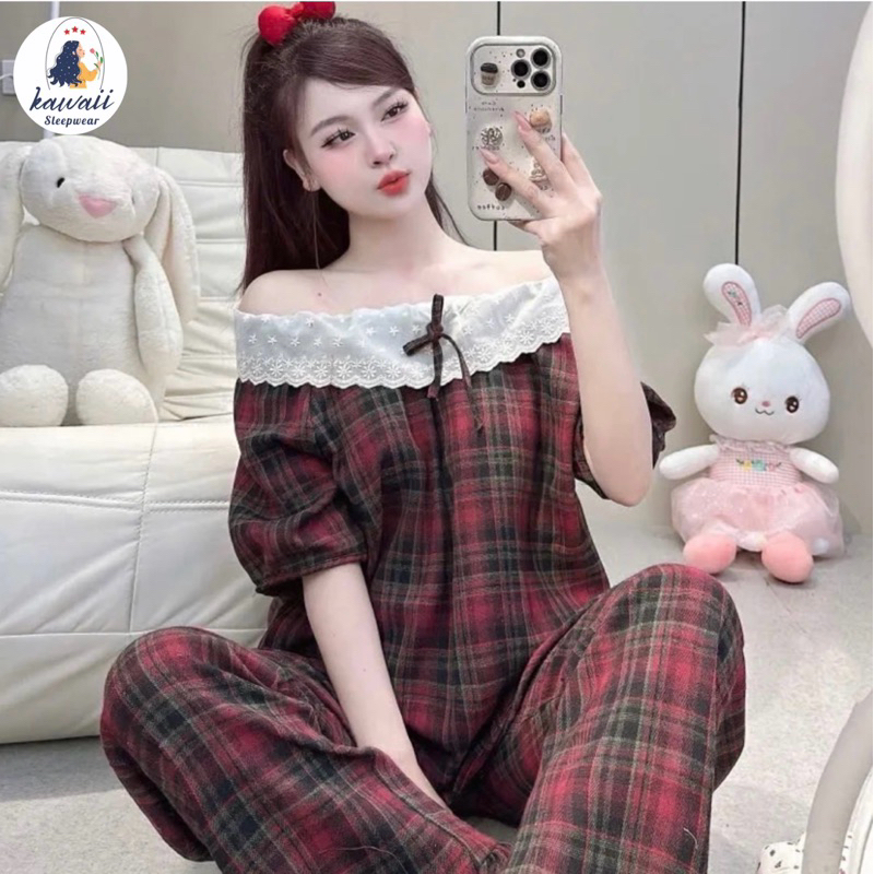 ชุดออฟไวท์ RED CARO LONG SIZE 45-58KG, ชุดสูทเปิดไหล่ผ้า COOL SOFT ...