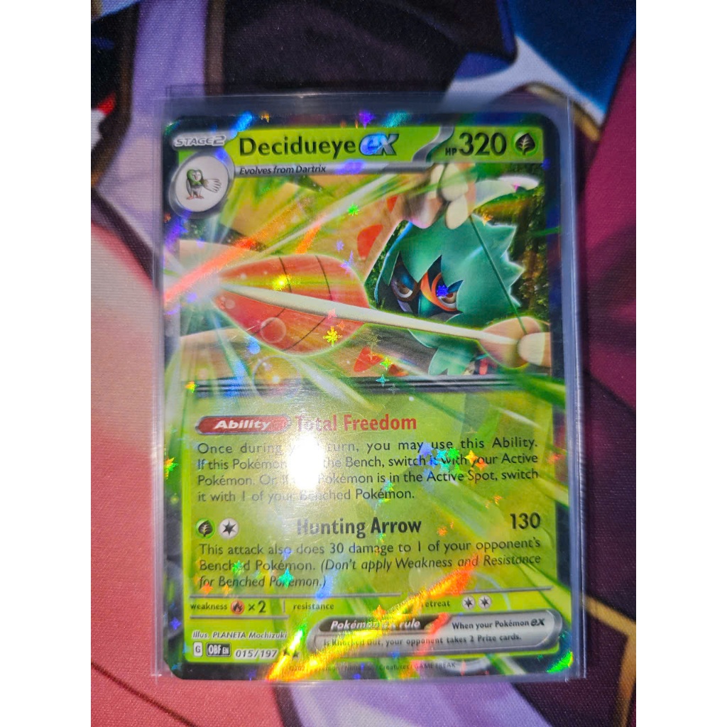 การ์ดโปเกมอน - TCG - Decidueye ex (015/197) [Scarlet & Violet: เปลวไฟอ ...