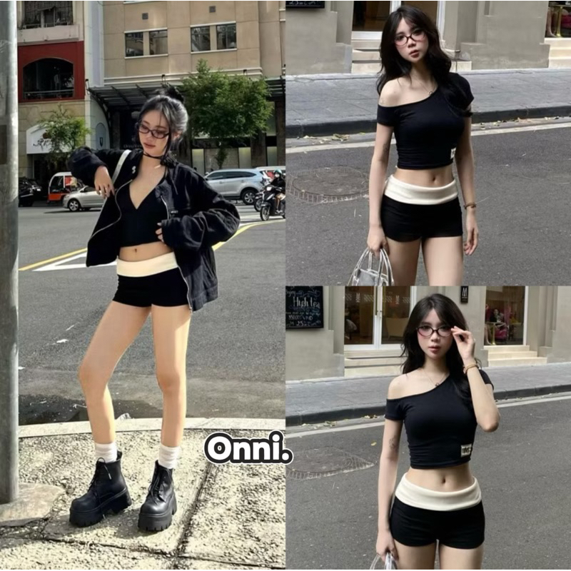 [แบบหนา] ONNI.STUDIO กางเกงขาสั้นผู้หญิง Low-Rise พร้อมเอวพับ คละสี สไตล์บุคลิกภาพ - Q001 ...