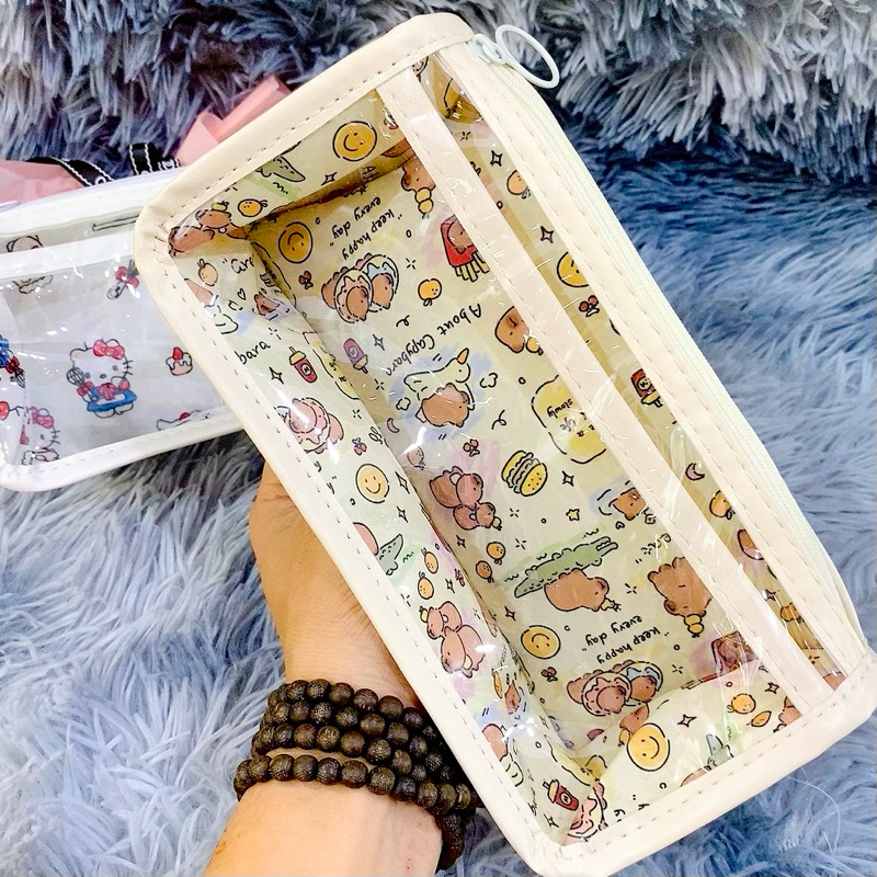 กล่องปากกา Hello Kitty - Capybara เคสปากกาคุณภาพสูงน่ารักกันน้ําแบบใส ...