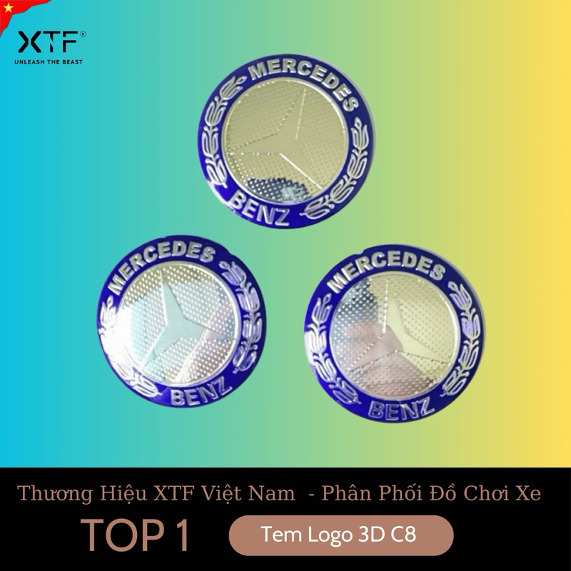 แสตมป์โลโก้ 3D Mercedes Benz C8 - XTF VN | Shopee Thailand