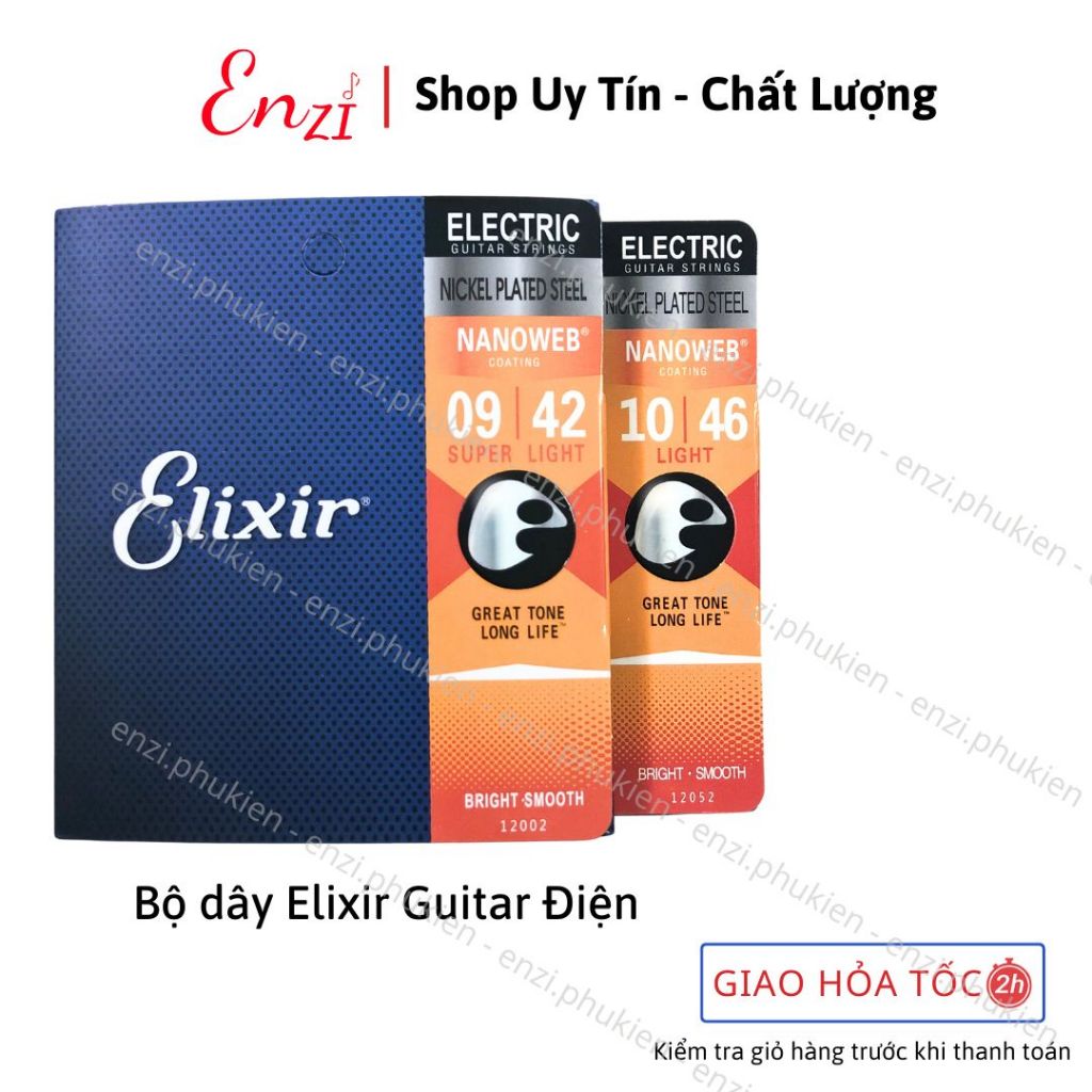 สายกีตาร์ไฟฟ้า Enzi Elixir Nickel Plated Nanoweb 12002 ขนาด 9 และ 12052 ขนาด 10 | Shopee Thailand