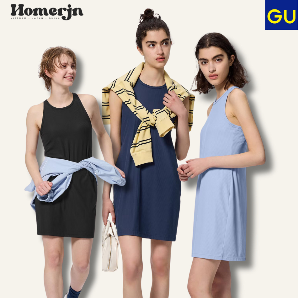 [Gu Auth) Brafeel Ribbed Mini Underarm Dress with Foam Pad - ในประเทศ ...