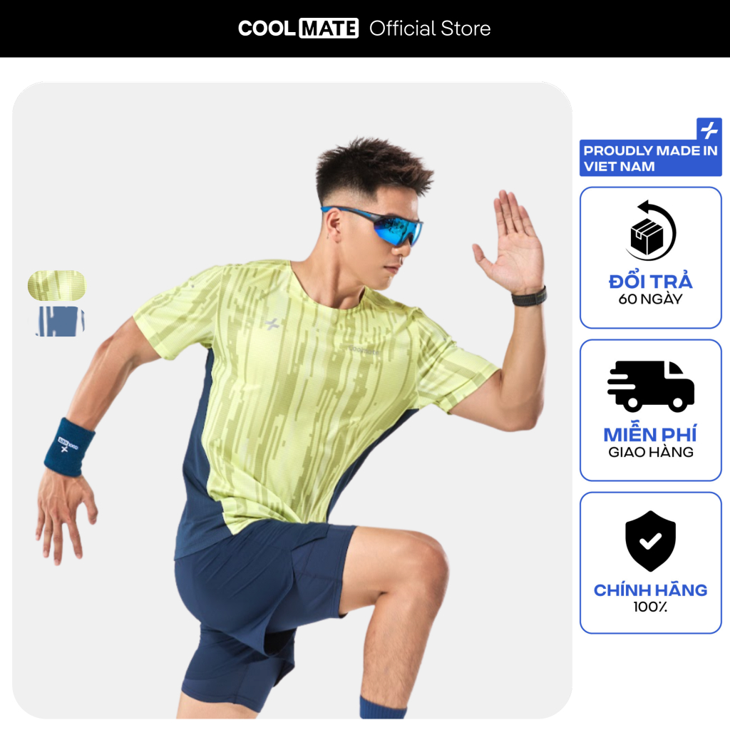 Advanced Vent Tech Graphic Pixel เสื้อยืดวิ่งลดการเสียดสีสูงสุด ...