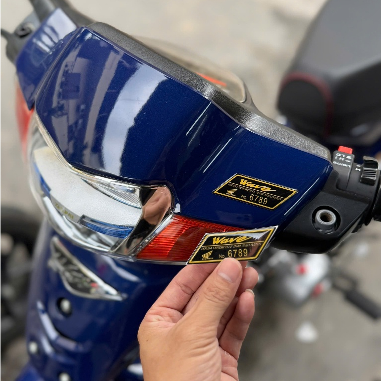 Fi Embossed Logo Stamp Limited Wave Letter No. 6789 สติ๊กเกอร์แต่งรถ | Shopee Thailand