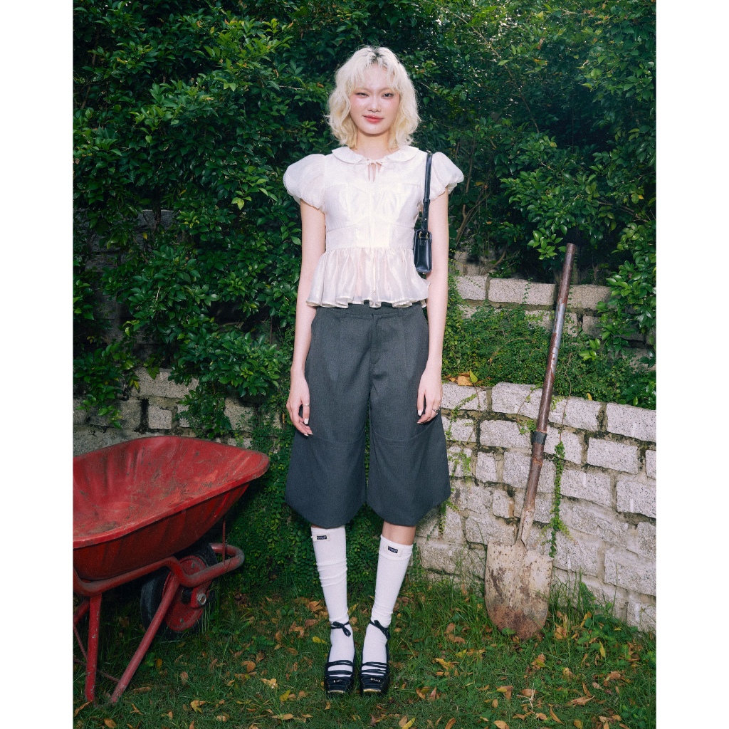 เสื้อ Lolly - Remmus | เสื้อเชิ้ตเลดี้แขนพัฟคอกลมหรูหราสําหรับผู้หญิง ...